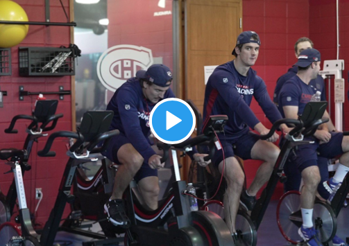 Hockey30 | Justin Barron est MOU...Même sur le vélo stationnaire...