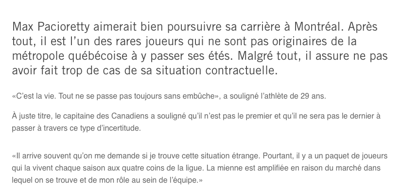Hockey30 | Mais il ne faudrait quand même pas le prendre en PITIÉ. Hockey30 | Mais il ne faudrait quand même pas le prendre en PITIÉ.